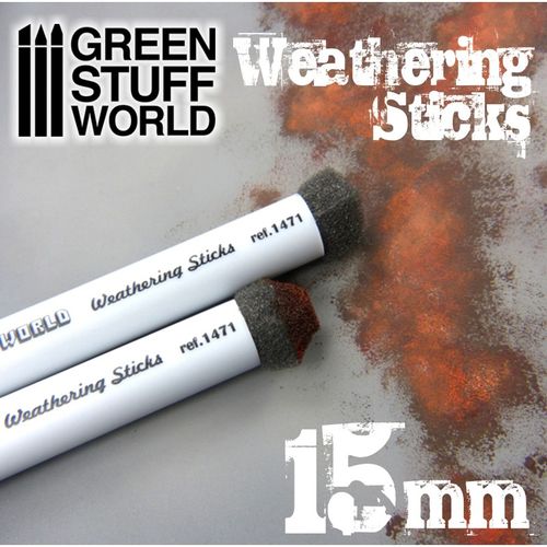 Green Stuff World 9312 Weathering Sticks 15mm (set 2pc)