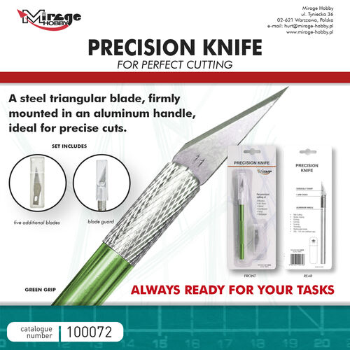 Mirage-Hobby 100072 Precision Knife Green