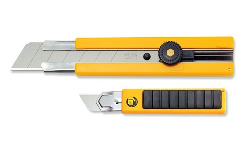 Olfa H1 Extra Heavy-Duty Ratchet-Lock Utility Knife with Rubber Grip Insert (H-1)