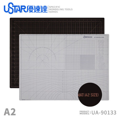 U-Star 90133 Cutting Mat (Size A2) (White on the front, black on the back.)