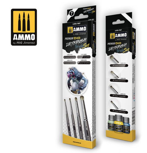 AMMO of Mig Jimenez 7607 Premium Dio Drybrush Set