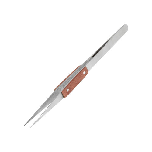 Shesto PTW1134 Stainless Steel Tweezers Fibre Grip / Serrated Tips