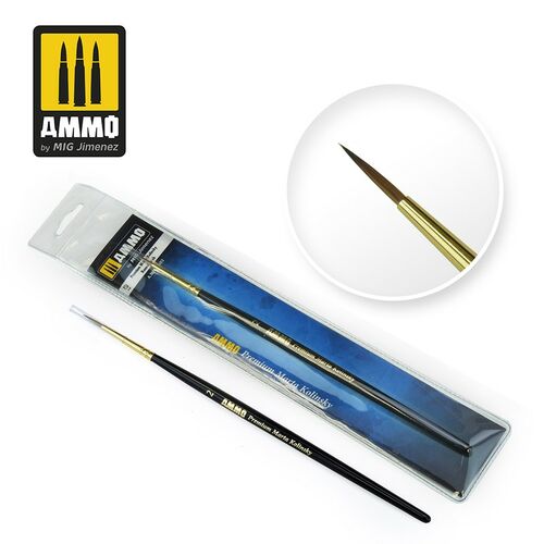 AMMO of Mig Jimenez 8603 2 Premium Marta Kolinsky Round Brush
