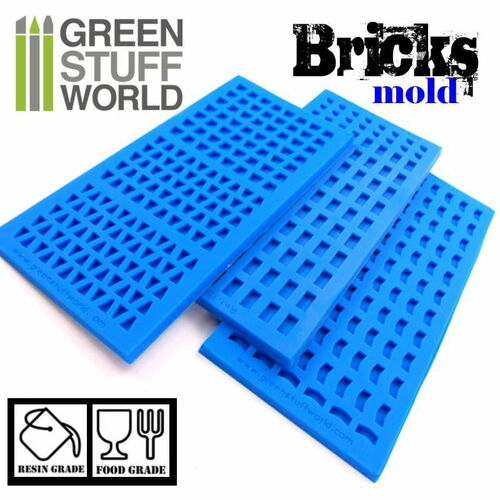 Green Stuff World 1507 Bricks Texture Silicone mold