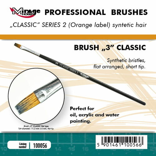 Mirage-Hobby 100056 Brush "3" Classic Series 2 (Orange label)