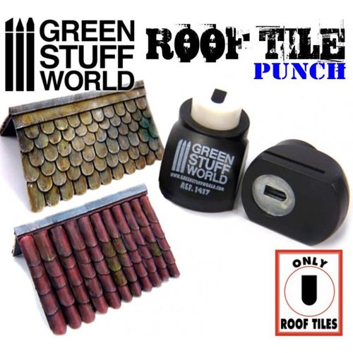 Green Stuff World 1417 Roof Tile Punch DARK GREY