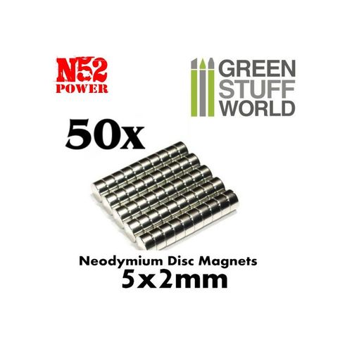 Green Stuff World 9054 Neodymium Magnets 5x2mm - 50 units (N35)