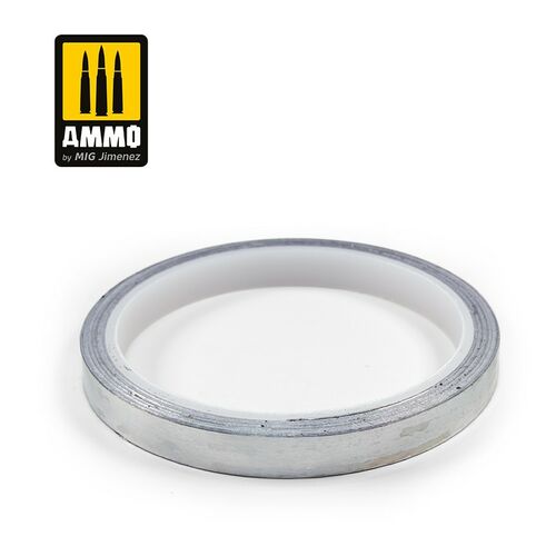 AMMO of Mig Jimenez 8250 ALUMINIUM TAPE 10 mm x 10 m (0.39 in x 32.8 ft)
