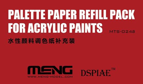 Meng Model MTS024A Pallete Paper Refill Pack For Acrylic Paints