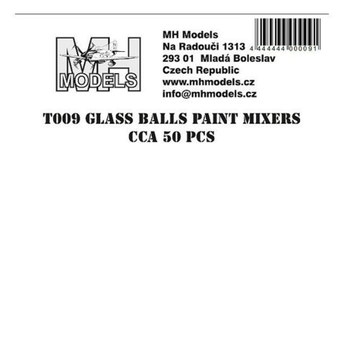 MH Models T009 Glass Balls Paint Mixers cca 50pcs