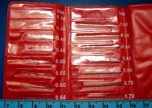 Adamodels Z1 Zestaw 15 wierteł od 0,30mm do 1,0mm (skok co 0,05mm)
