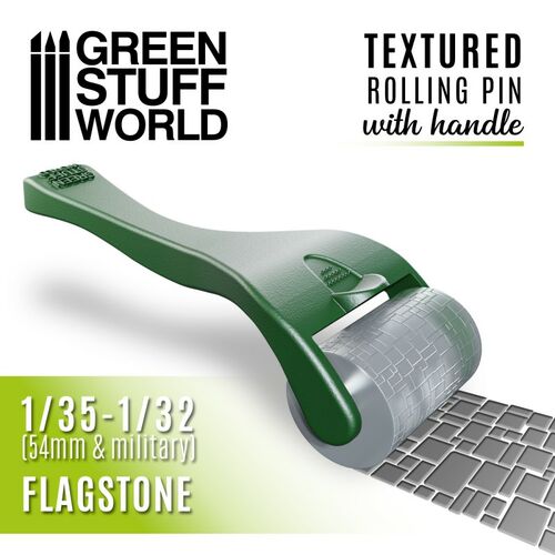 Green Stuff World 10493 Rolling pin with Handle - Flagstone