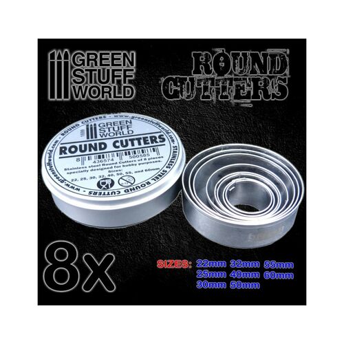 Green Stuff World 1699 Stainsteel Round Cutters