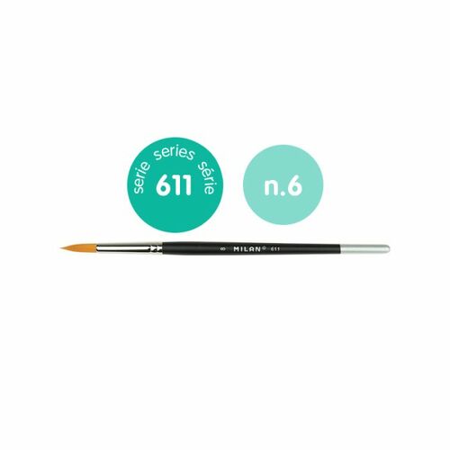 MILAN 0461106 Premium Synthetic round paintbrush series 611 no. 6