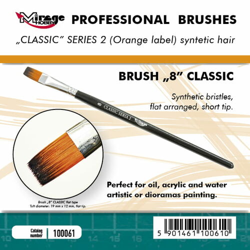 Mirage-Hobby 100061 Brush "8" Classic Series 2 (Orange label)
