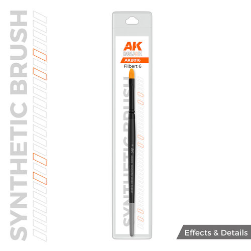 AK-Interactive B016 AK Synthetic Brush - Filbert 6