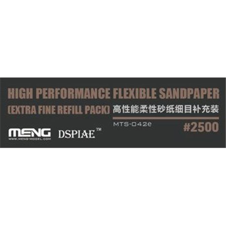 Meng Model MTS042E High Performance Flexible Sandpaper #2500 (Extra Fine Refill Pack)