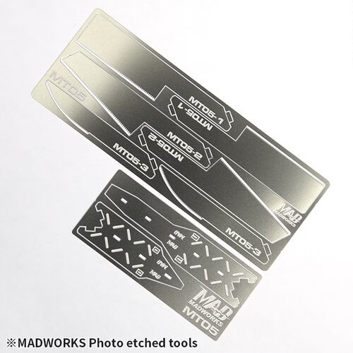 Madworks MT-05 Fine Craft Saws (L) - Saws x6 (2 each Rectangular, Trapezoidal, Round) and Reinforcement Cap x2