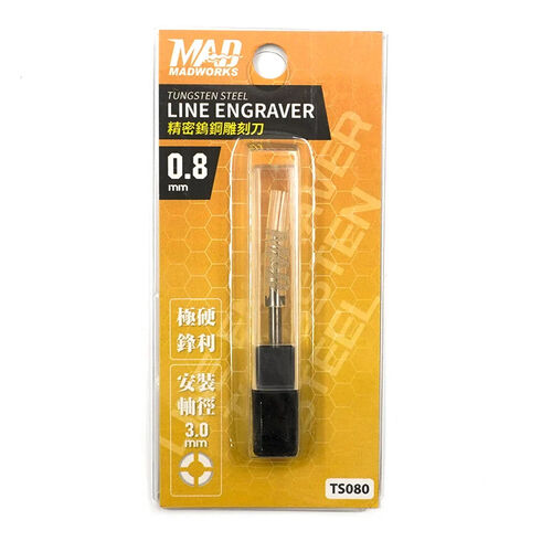 Madworks TS-080 0.8 mm Tungsten Steel Line Engraver - 1 piece (tang diameter 3mm)
