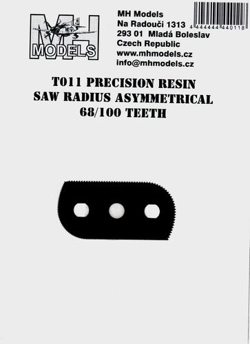 MH Models T011 Precision Resin Saw Radius Asymmetrical 68, 100 Teeth
