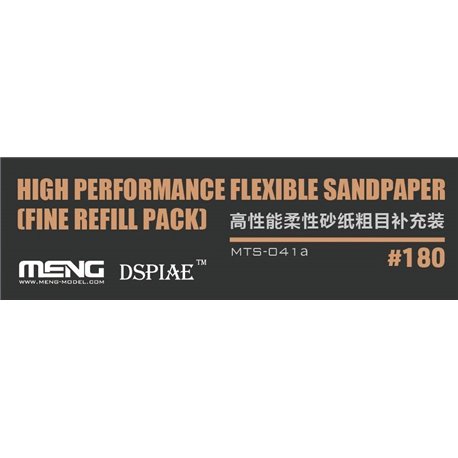 Meng Model MTS041A High Performance Flexible Sandpaper #180 (Fine Refill Pack)