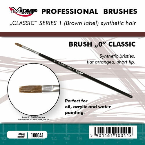 Mirage-Hobby 100041 Brush "0" Classic Series 1 (Brown label)