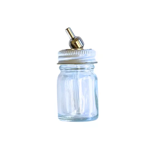 Paasche VL-1-2-OZ 1/2-OZ (14,5cc) glass color bottle assembly for VL, Millenium, SA2000 airbrushes