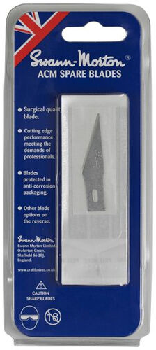 Swann Morton 9122 No.2 Blade to fit SWA-9106 No.2 and SWA-9107 no.5 handle in pack of 5 blades