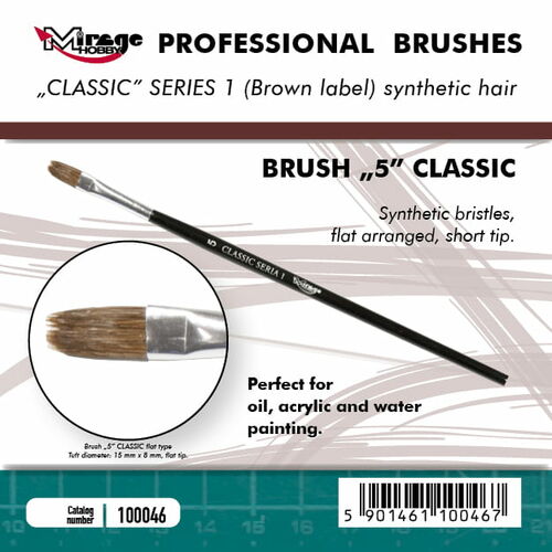 Mirage-Hobby 100046 Brush "5" Classic Series 1 (Brown label)