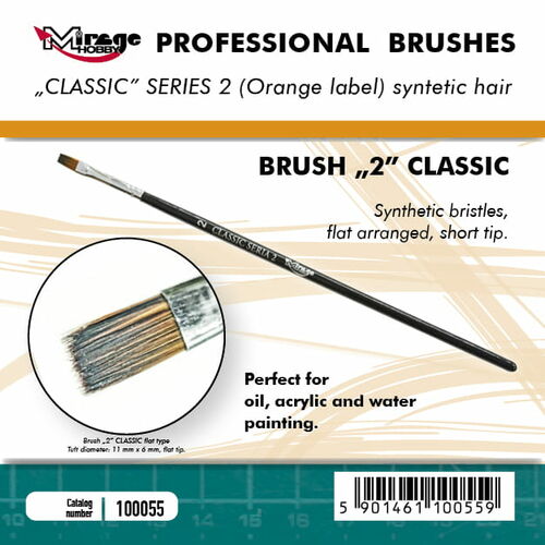 Mirage-Hobby 100055 Brush "2" Classic Series 2 (Orange label)