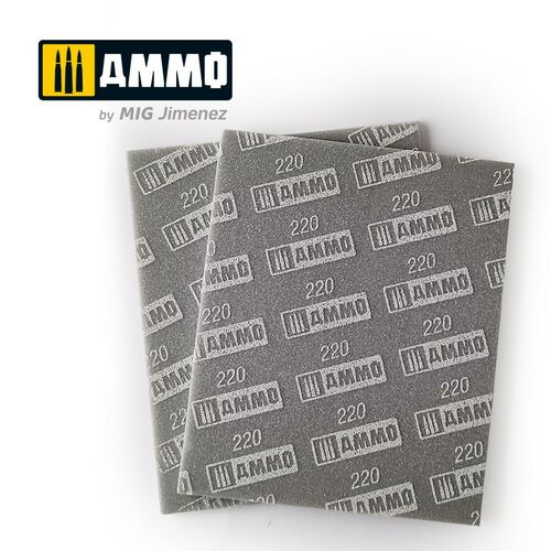 AMMO of Mig Jimenez 8557 Sanding Sponge Sheet (220)