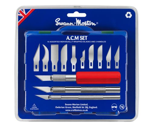 Swann Morton 9101 A.C.M Set - Art's, craft and Modellers Set (13 pcs)