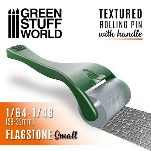 Green Stuff World 10492 Rolling pin with Handle - Flagstone Small