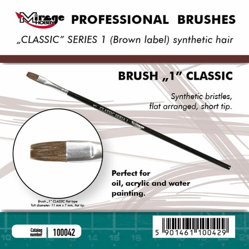 Mirage-Hobby 100042 Brush "1" Classic Series 1 (Brown label)
