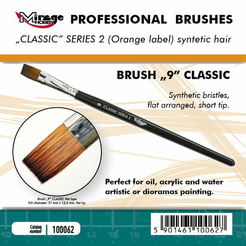Mirage-Hobby 100062 Brush "9" Classic Series 2 (Orange label)