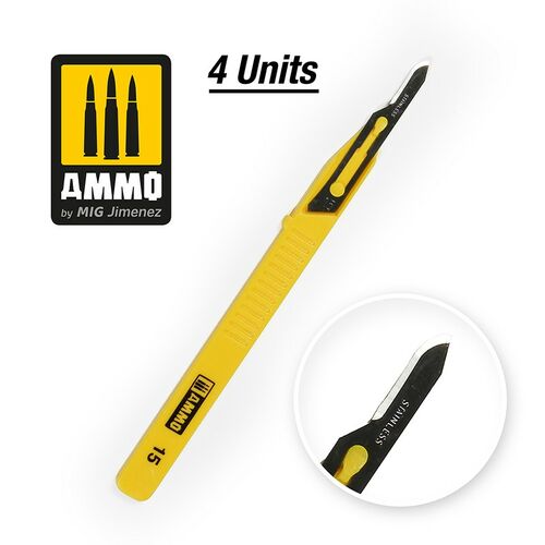 AMMO of Mig Jimenez 8689 Mini Blade Curved – 4 pcs.
