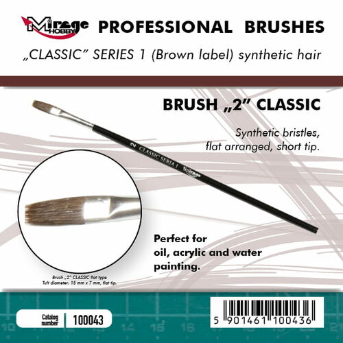 Mirage-Hobby 100043 Brush "2" Classic Series 1 (Brown label)