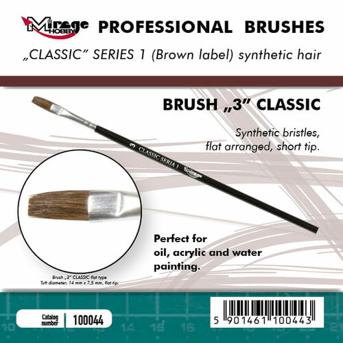 Mirage-Hobby 100044 Brush "3" Classic Series 1 (Brown label)
