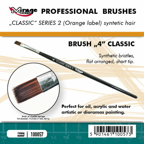 Mirage-Hobby 100057 Brush "4" Classic Series 2 (Orange label)
