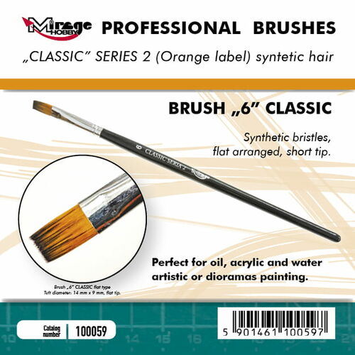 Mirage-Hobby 100059 Brush "6" Classic Series 2 (Orange label)