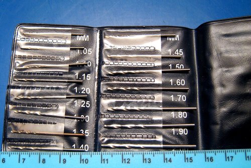 Adamodels Z2 Zestaw 15 wierteł od od 1,00mm do 2,00mm (skok co 0,05mm)