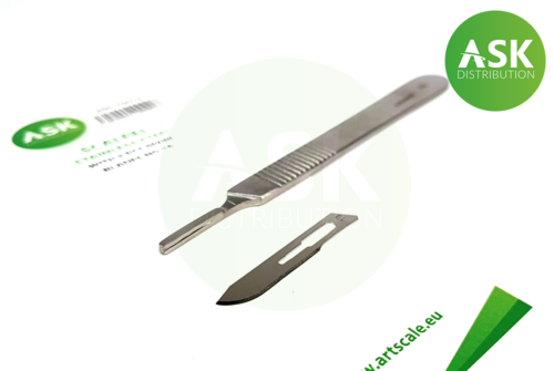 Art Scale Kit T0074 Scalpel stainless steel with 3pcs spare blades no.10
