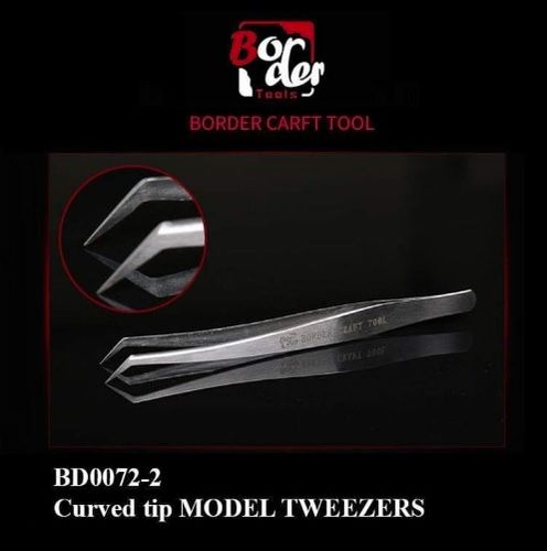 Border Model BD0072-2 Curved Tip Model Tweezers