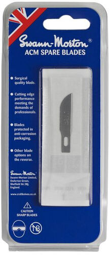 Swann Morton 9127 No.7 Blade to fit SWA-9105 No.1 handle in pack of 5 blades