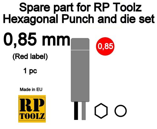 RP TOOLZ RP-PDRD085 Spare part for RP Toolz Hexagonal punch and die set 0,85