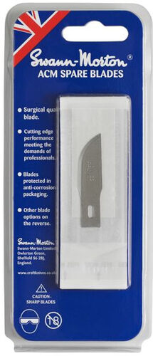 Swann Morton 9142 No.22 Blade to fit SWA-9106 No.2 and SWA-9107 no.5 handle in pack of 5 blades
