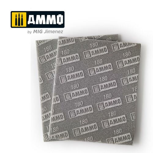 AMMO of Mig Jimenez 8556 Sanding Sponge Shee (180)
