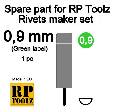 RP TOOLZ RP-PDGR09 Spare part for RP Toolz Rivets maker set 0,9