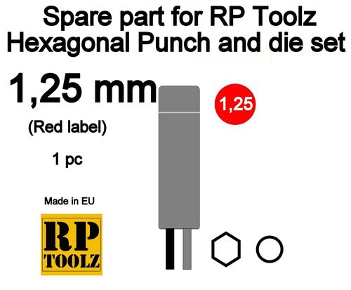 RP TOOLZ RP-PDRD125 Spare part for RP Toolz Hexagonal punch and die set 1,25