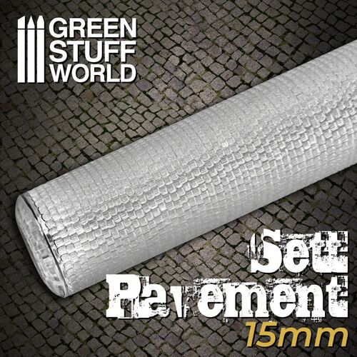 Green Stuff World 2410 Rolling Pin Sett Pavement 15mm